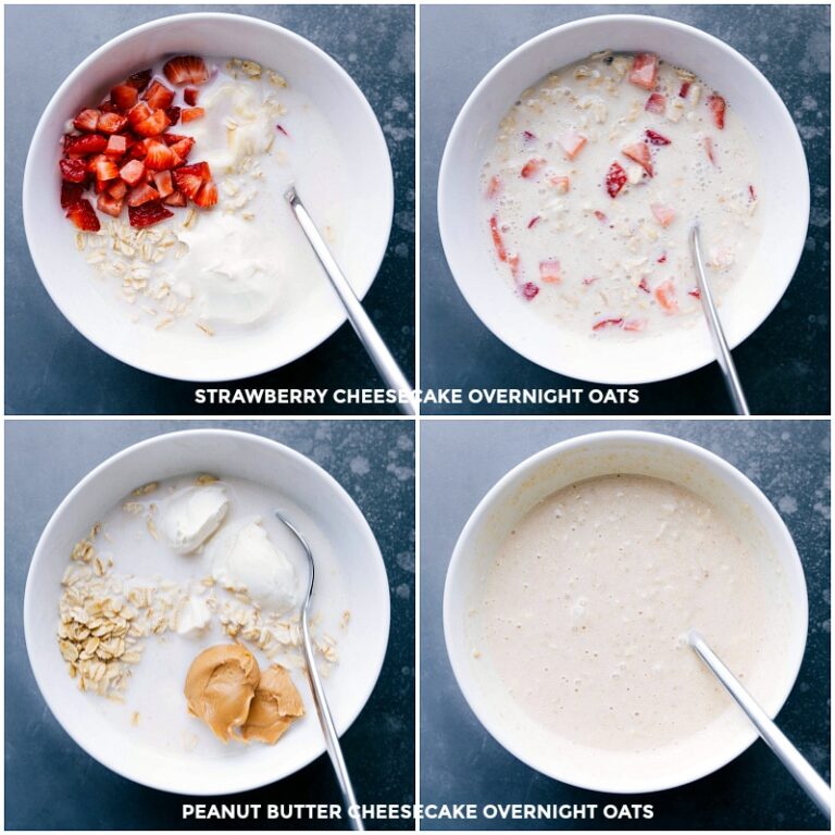 Peanut Butter Cheesecake Overnight Oats - Chelsea's Messy Apron