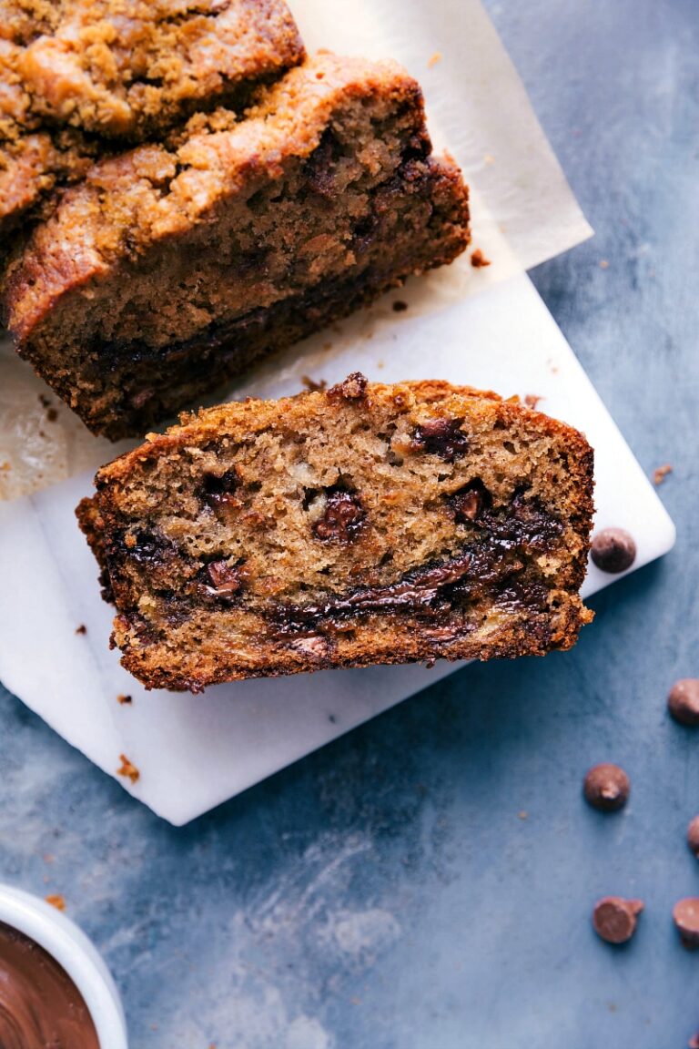 Nutella Banana Bread (With Chocolate) - Chelsea's Messy Apron