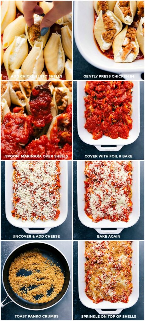 Chicken Parm Stuffed Shells - Chelsea's Messy Apron