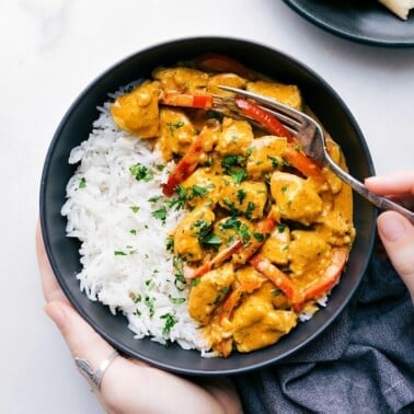 Grilled Curry Chicken (With Coconut Rice) - Chelsea's Messy Apron