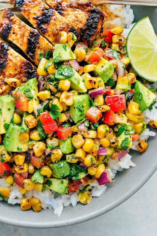 Grilled Chicken with Avocado Salsa - Chelsea's Messy Apron