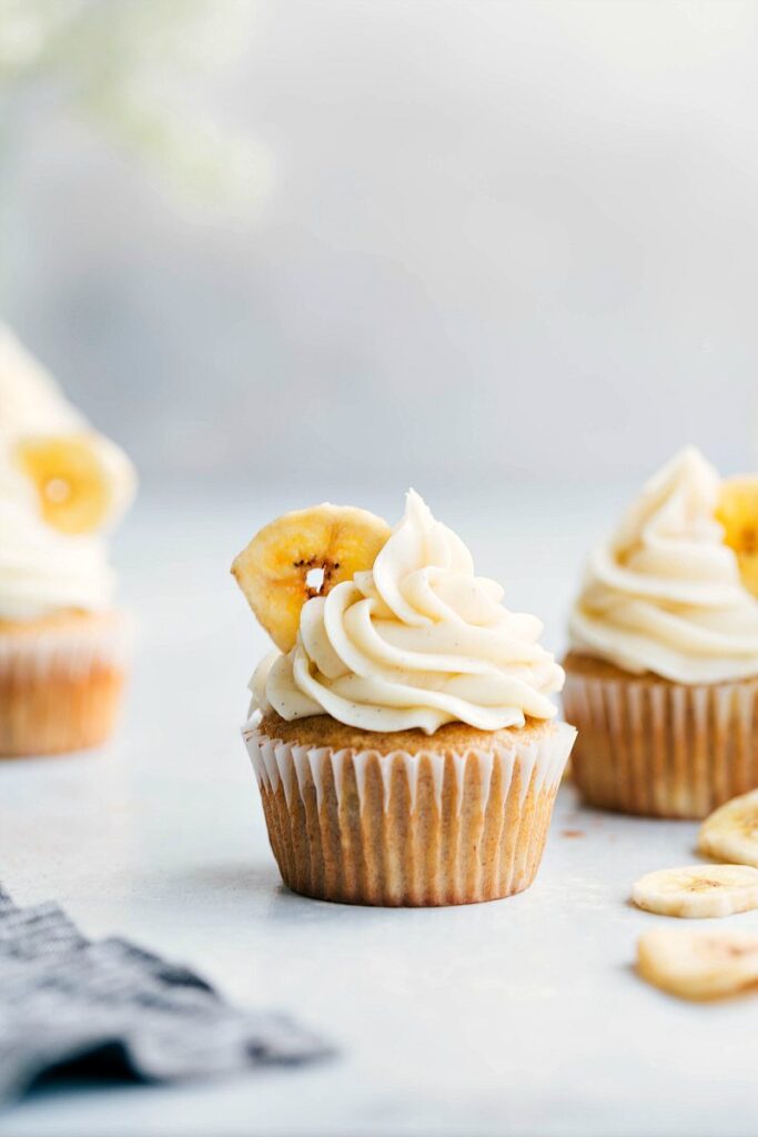 Banana Cupcakes (Cream Cheese Frosting) - Chelsea's Messy Apron