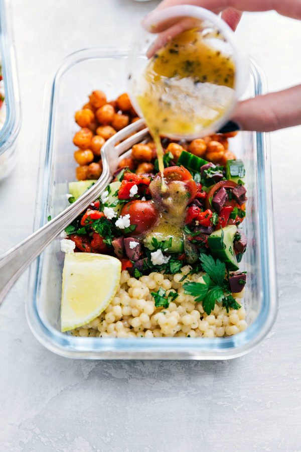 Chickpea Salad {Mediterranean Inspired} - Chelsea's Messy Apron