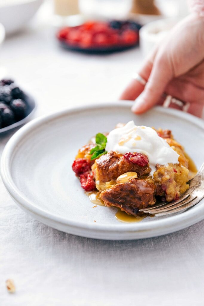 Bread Pudding Recipe {with CROISSANTS!} - Chelsea's Messy Apron