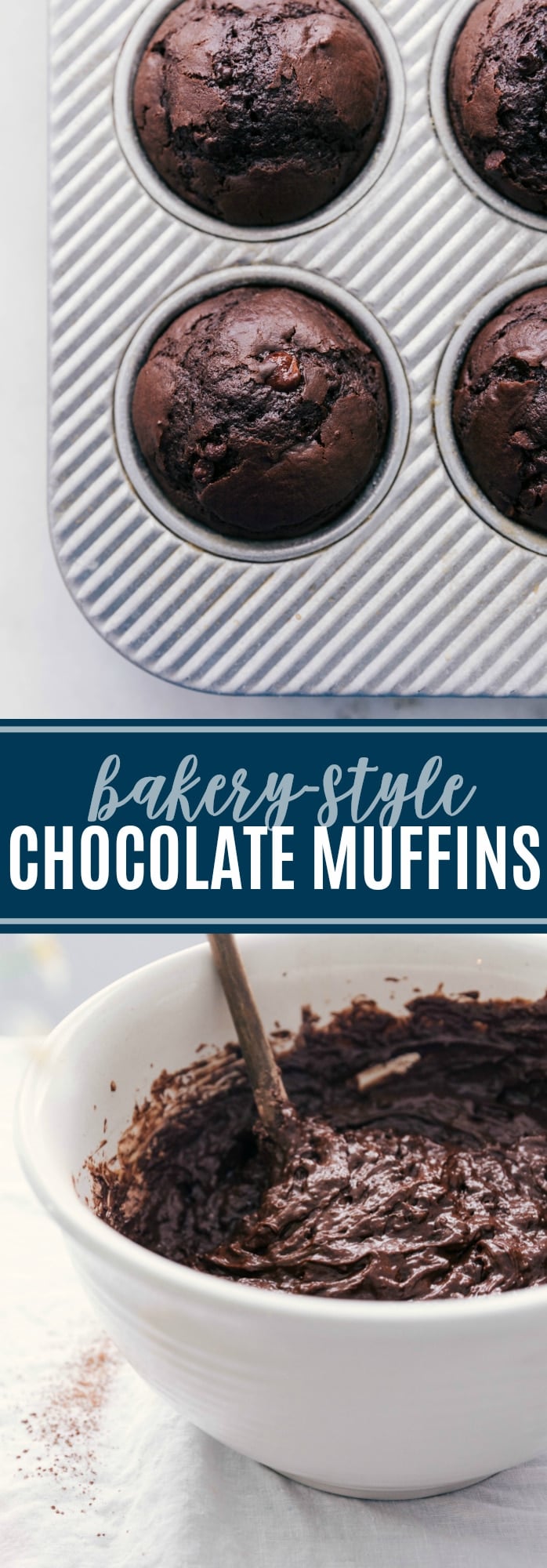 Chocolate Muffins {Bakery Style} - Chelsea's Messy Apron