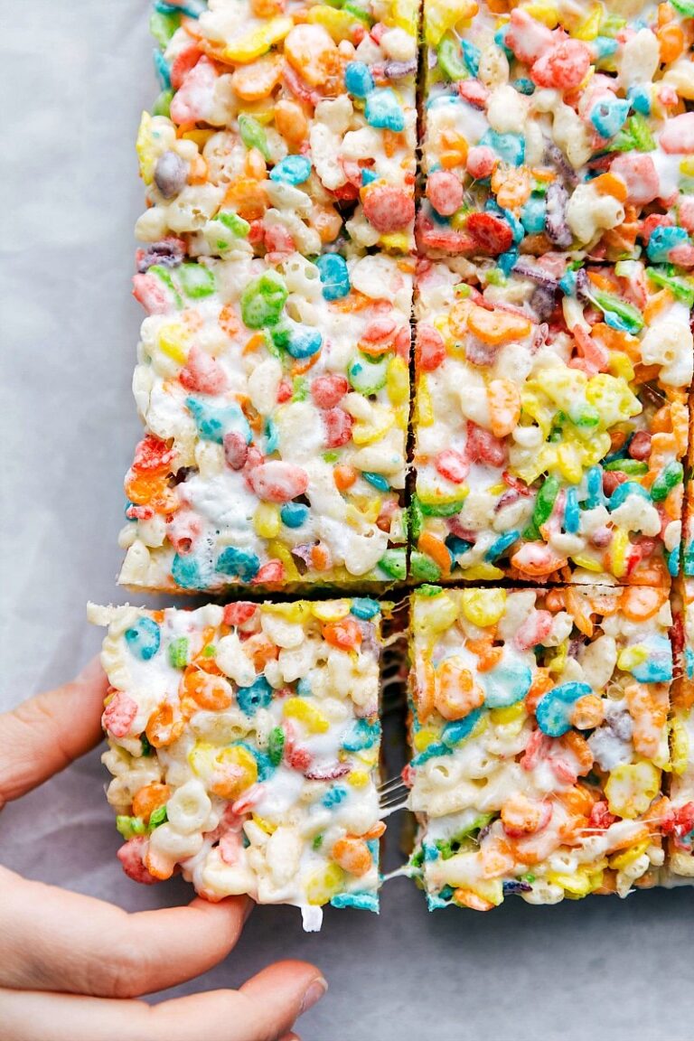 Fruity Pebbles Rice Krispies Treats - Chelsea's Messy Apron
