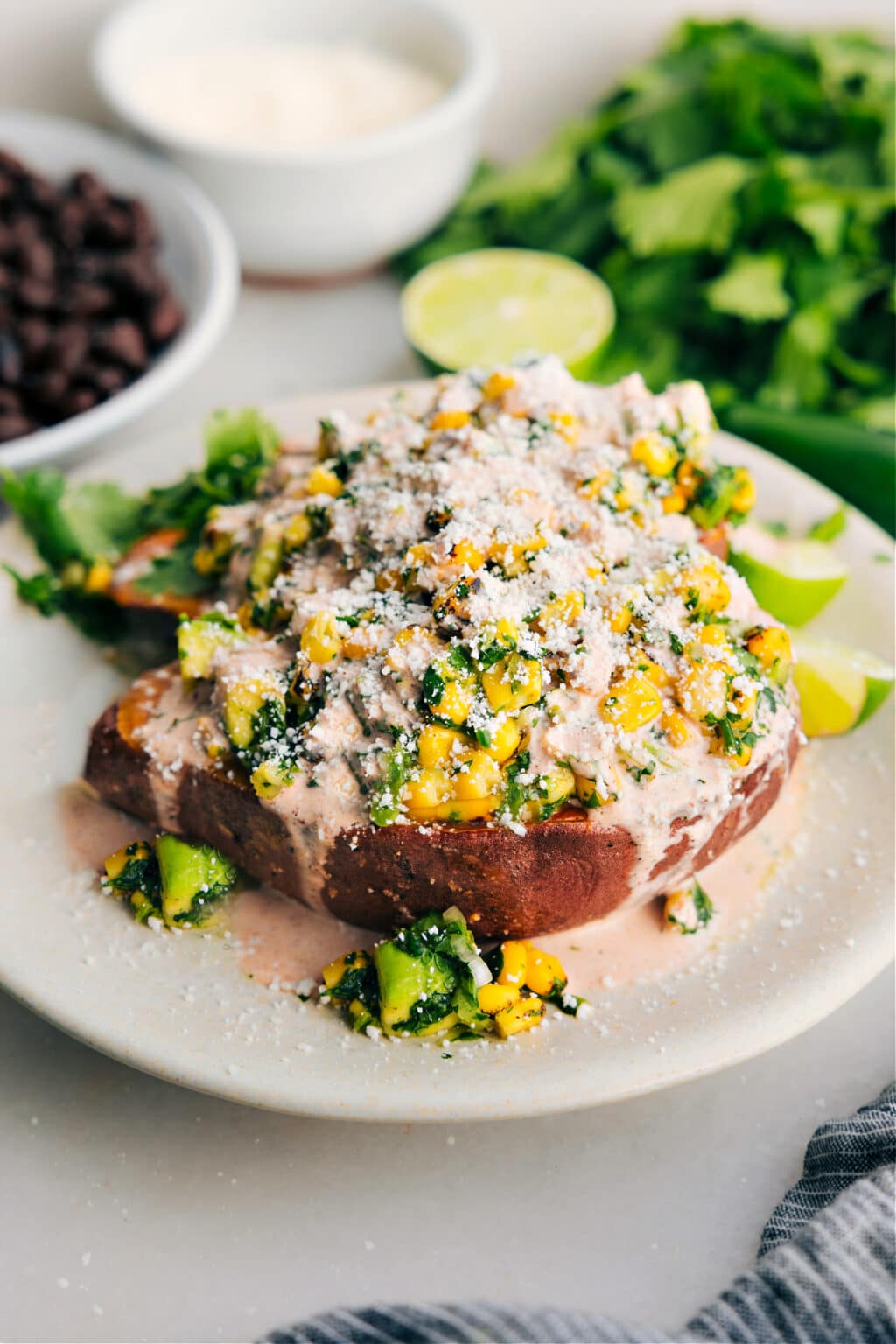 Loaded Sweet Potato {Mexican Street Corn} - Chelsea's Messy Apron