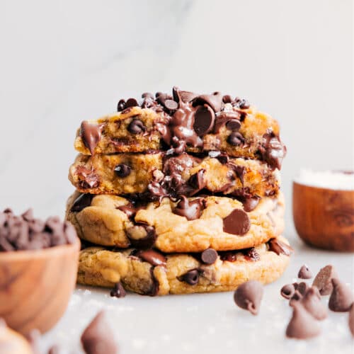 Bakery Style Chocolate Chip Cookies - Chelsea's Messy Apron