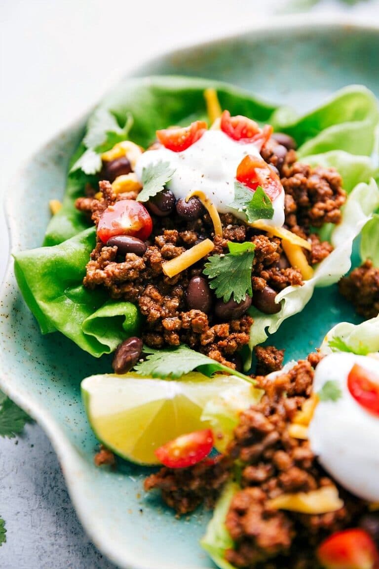Taco Lettuce Wraps (BEST Seasoned Taco Meat) - Chelsea's Messy Apron