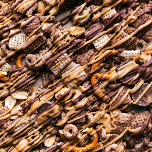 Chocolate Peanut Butter Snack Mix - Chelsea's Messy Apron