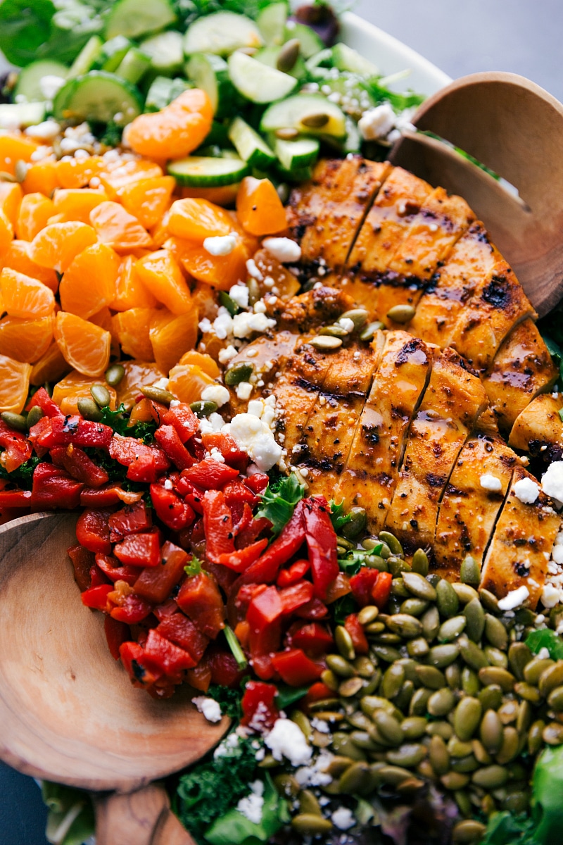 Winter Chicken Salad (Clementine Vinaigrette!) - Chelsea's Messy Apron