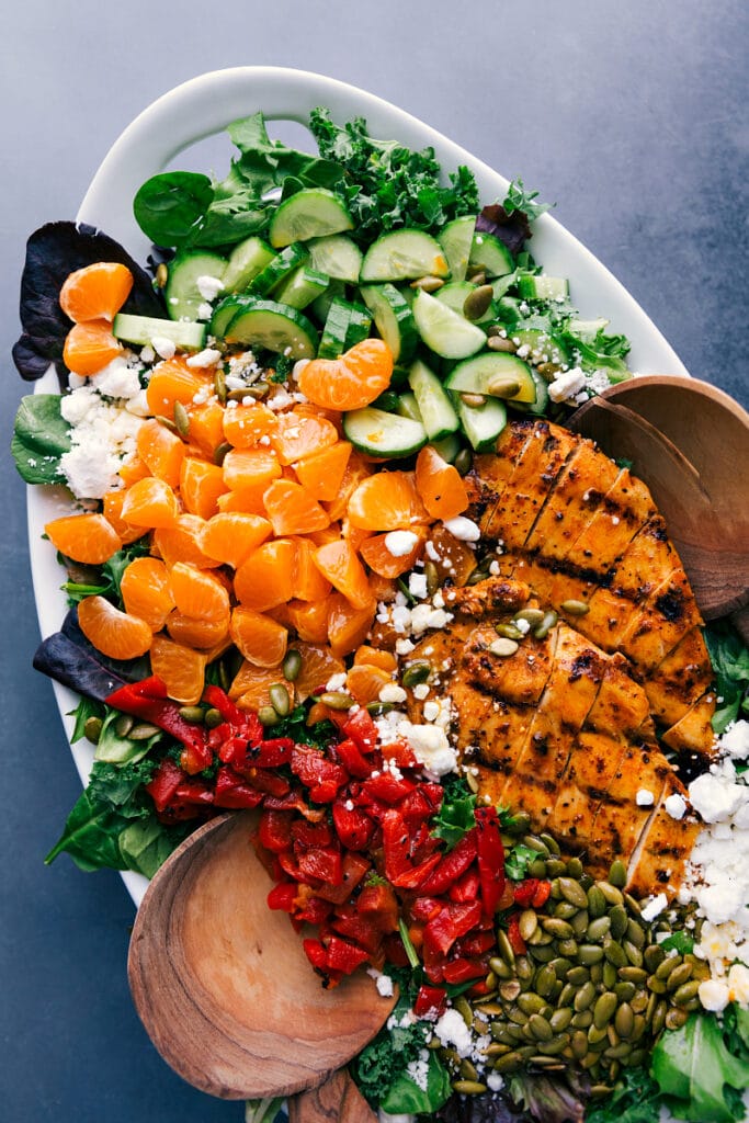 Winter Chicken Salad (Clementine Vinaigrette!) - Chelsea's Messy Apron