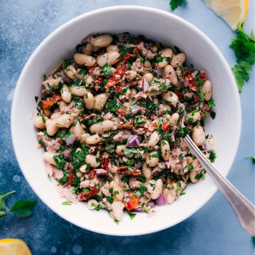 Tuna-White Bean Salad (Nutritious!) - Chelsea's Messy Apron