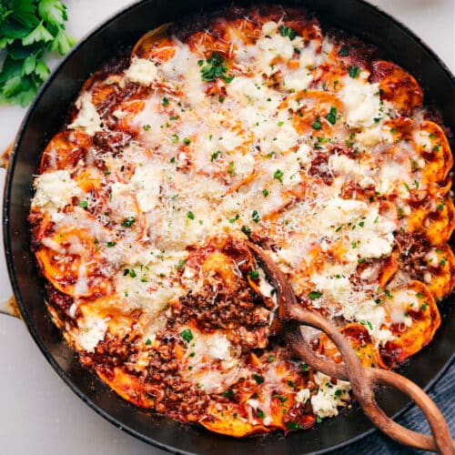 Baked Ravioli Recipe (One Skillet!) - Chelsea's Messy Apron