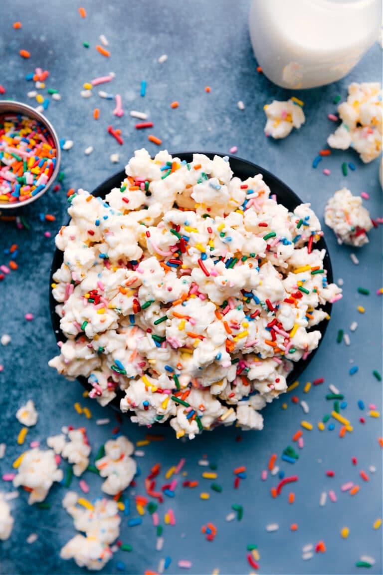 Cake Batter Popcorn (With Actual Cake Mix!) - Chelsea's Messy Apron