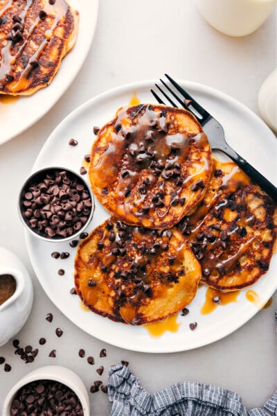 Chocolate Chip Pancake Recipe - Chelsea's Messy Apron