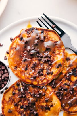 Chocolate Chip Pancakes - Chelsea's Messy Apron