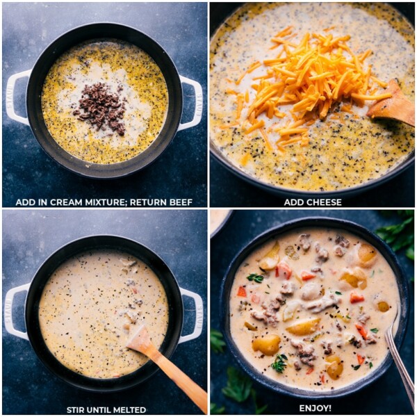 Absolute BEST Cheeseburger Soup - Chelsea's Messy Apron