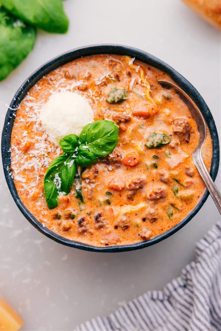 The Very Best Lasagna Soup Recipe - Chelsea's Messy Apron