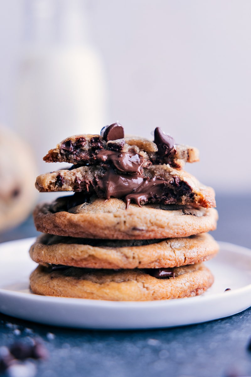 Nutella Stuffed Chocolate Chip Cookies - Chelsea's Messy Apron