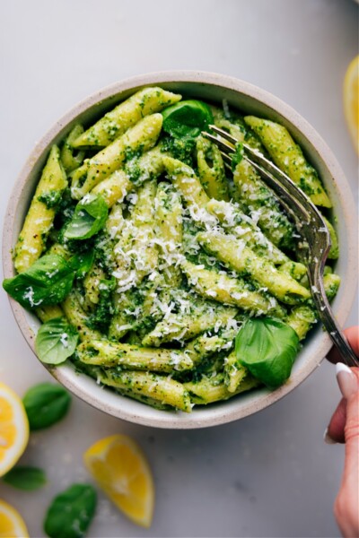 Pesto Pasta Recipe (2 Ingredients!) - Chelsea's Messy Apron