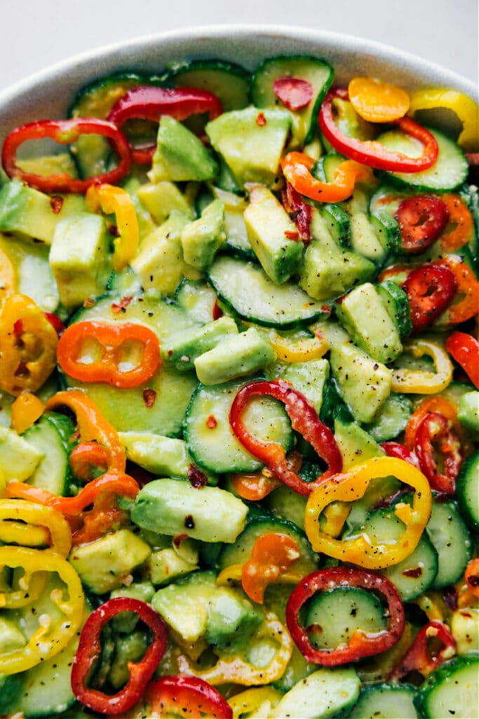 Cucumber-Pepper Salad - Chelsea's Messy Apron