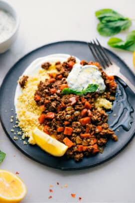 Middle Eastern Ground Beef Bowls - Chelsea's Messy Apron