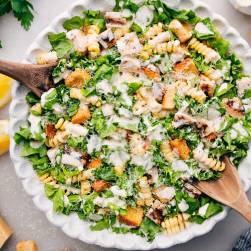 Chicken Caesar Pasta Salad - Chelsea's Messy Apron