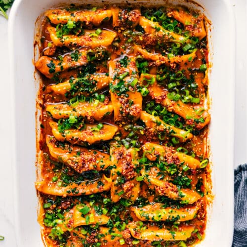 One Pan Dumpling Dinner - Chelsea's Messy Apron